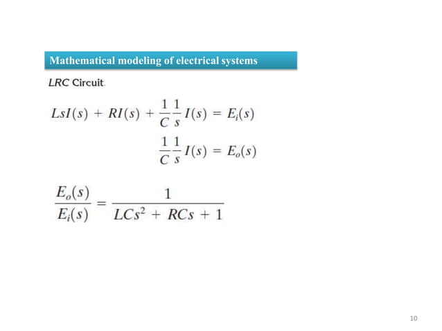modeling of system electrical, Basic Elements Modeling-R,L,C Solved Examples with RLC circuit L ...