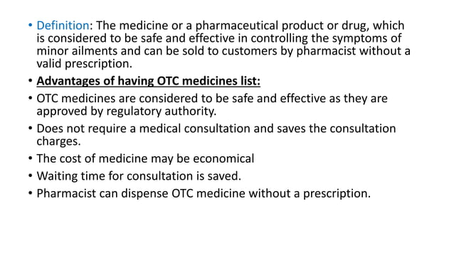 OTC medication | PPTX