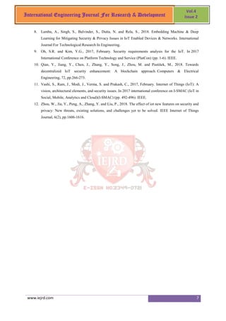 SECURITY ISSUES IN USING IOT ENABLED DEVICES AND THEIR IMPACT | PDF | Internet | Computing