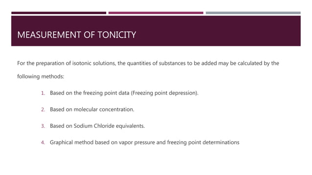 ISOTONICITY | PPTX | Chemistry | Science