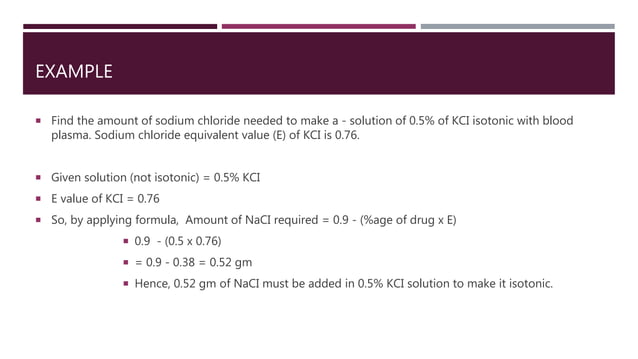 ISOTONICITY | PPTX | Chemistry | Science