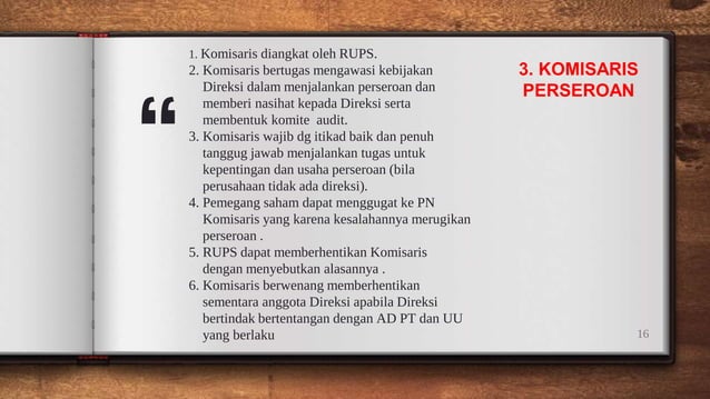 9. struktur organ perseroan terbatas | PPTX