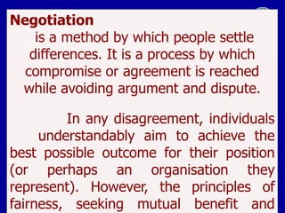 9. developinga nd practing negotiation skills | PPT