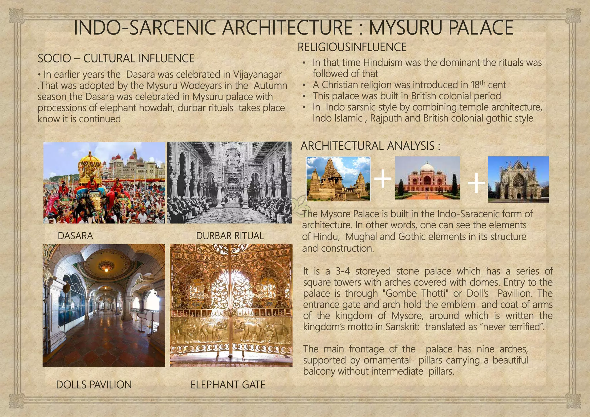 MYSURU PALACE ARCHITECTURE | PPTX