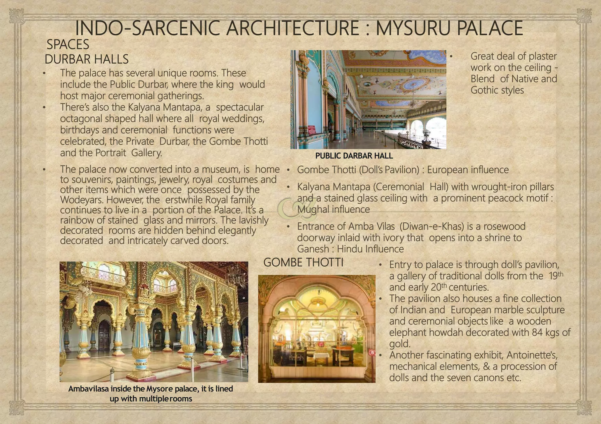 MYSURU PALACE ARCHITECTURE | PPTX