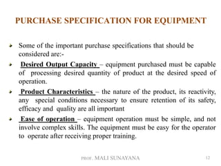 Equipments And Raw Material | PPTX