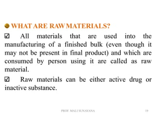 Equipments And Raw Material | PPTX