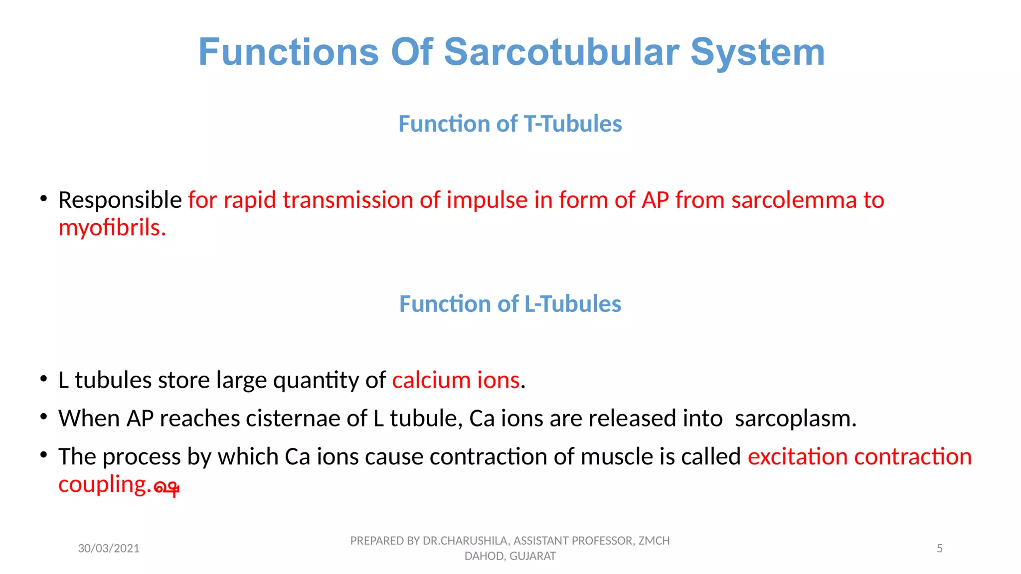 Sarcotubular system, Excitation contraction coupling, Molecular theory ...
