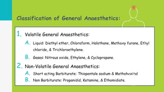 9. general anaesthetics | PPTX