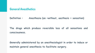 9. general anaesthetics | PPT