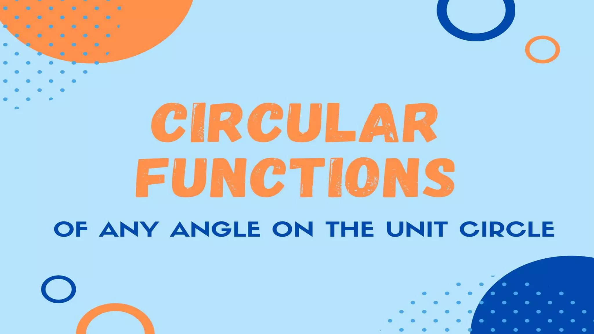 Circular Functions | PDF