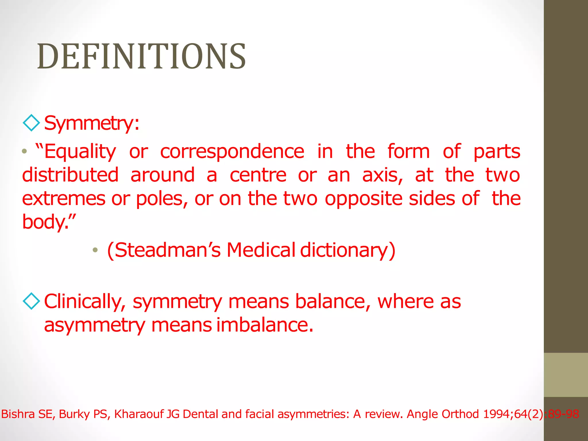 ETIOLOGY AND DIAGNOSIS OF FACIAL ASYMMETRY | PPTX