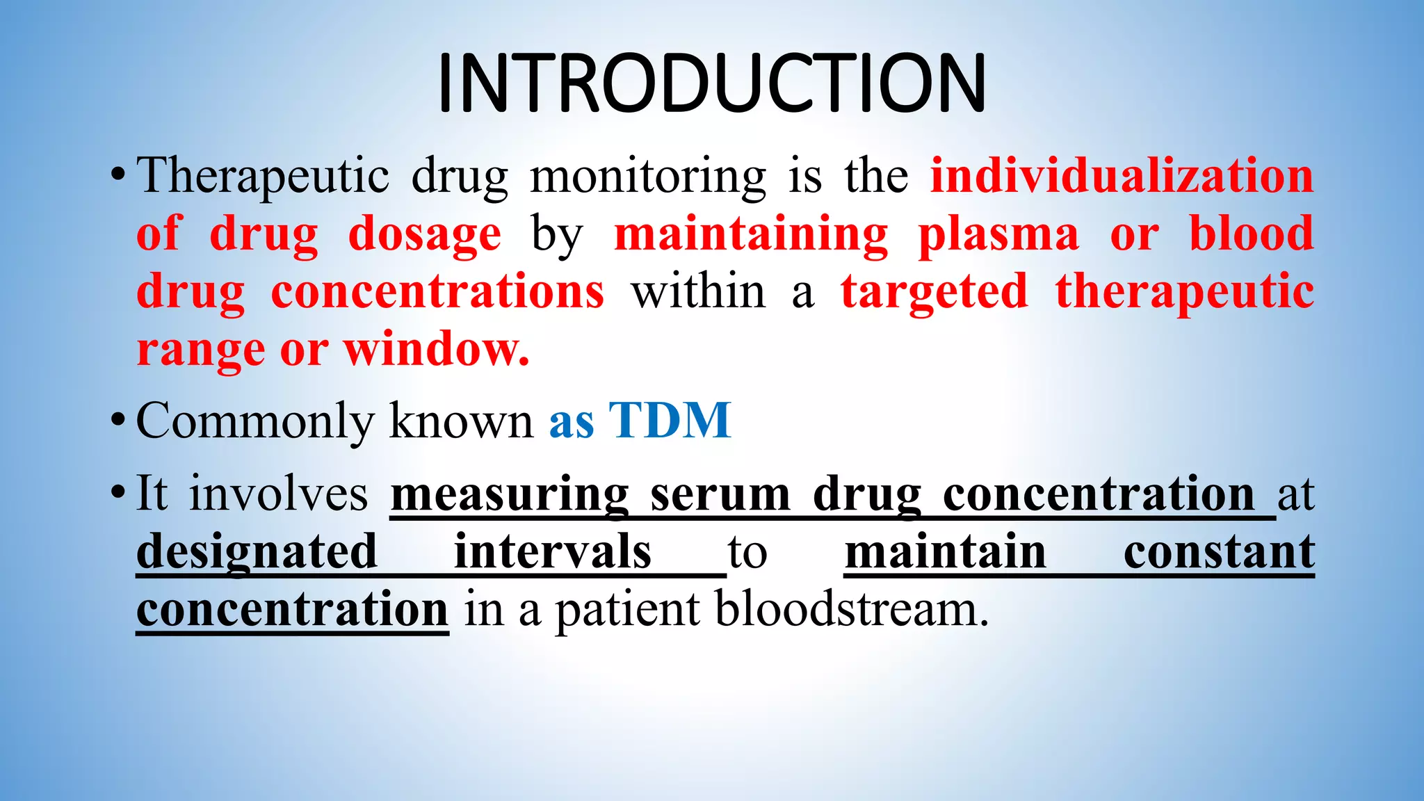General Introduction on therapeutic drug monitoring | PDF