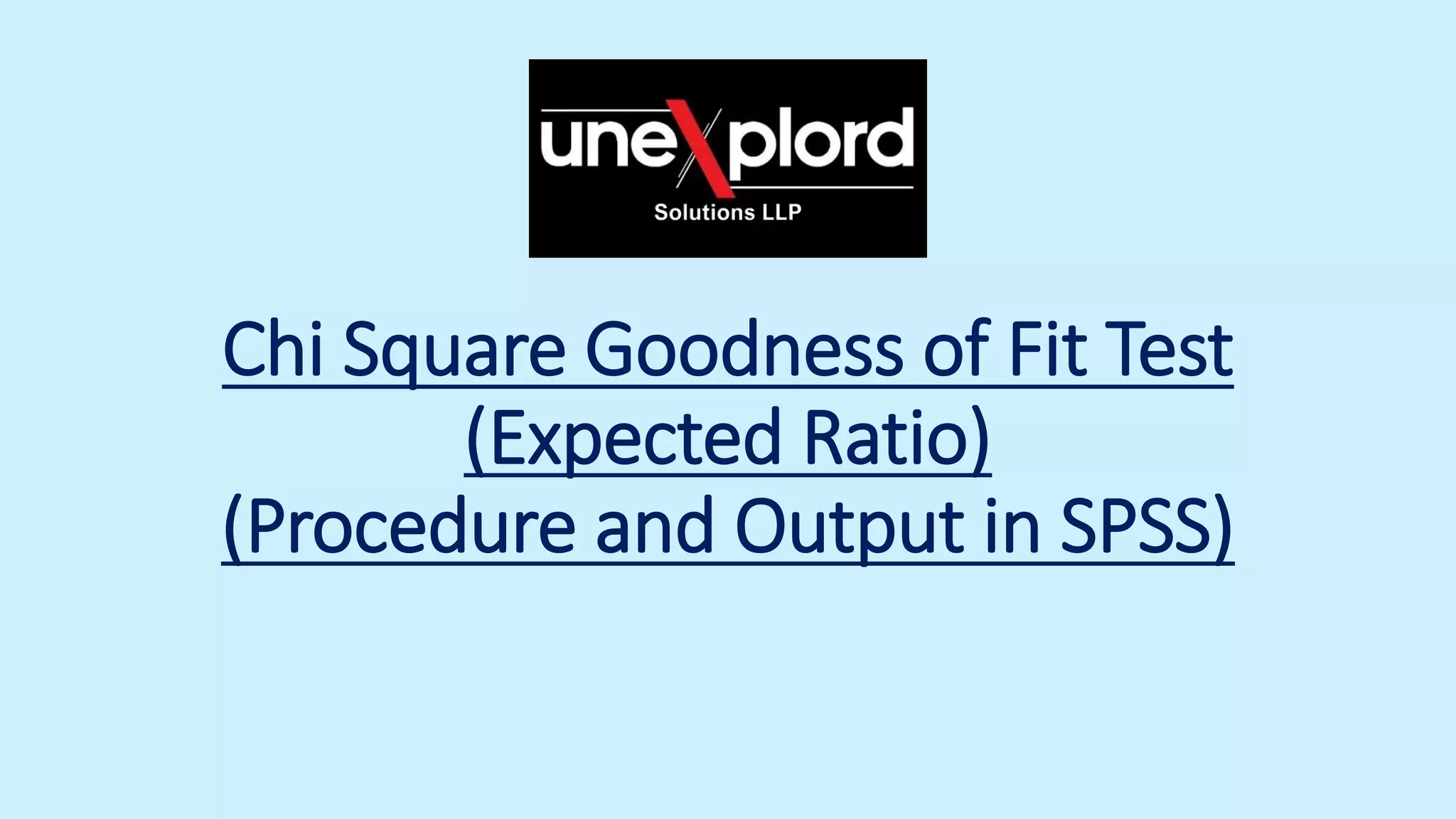 chi square goodness of fit test (expected ratio) (procedure and output ...