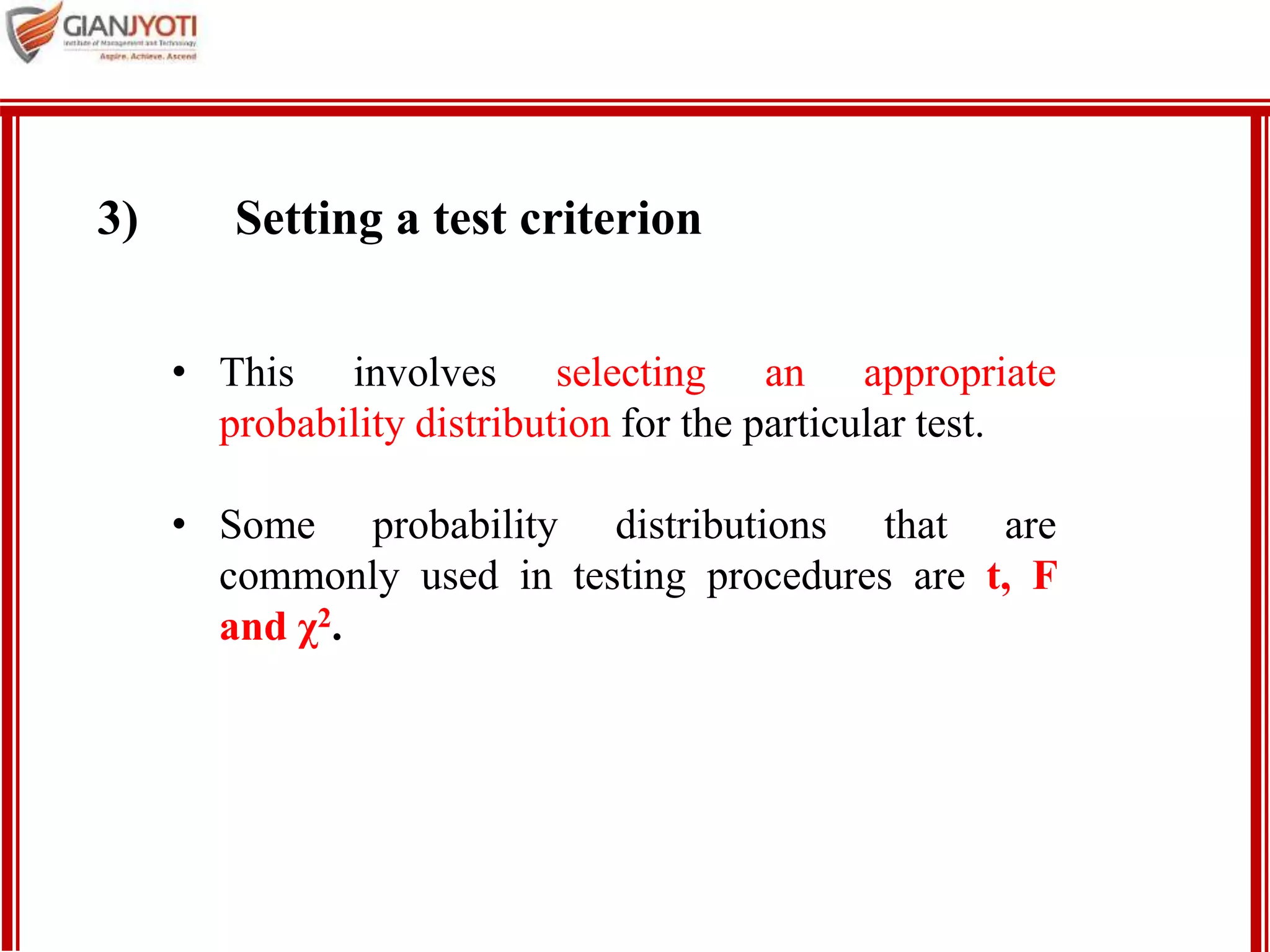Statistical Inference Concept Procedure Of Hypothesis Testing Ppt