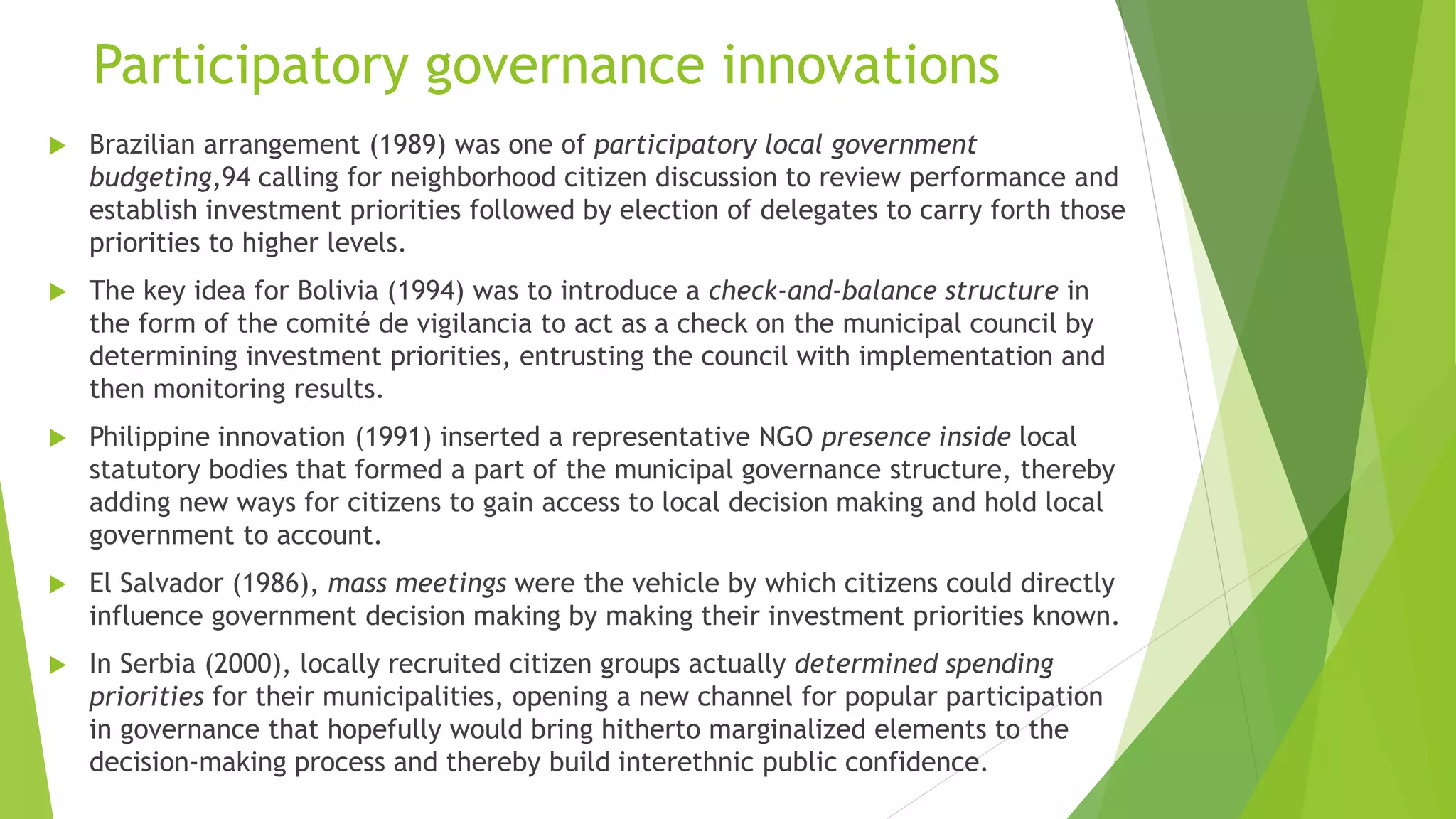 Participatory Governance | PDF