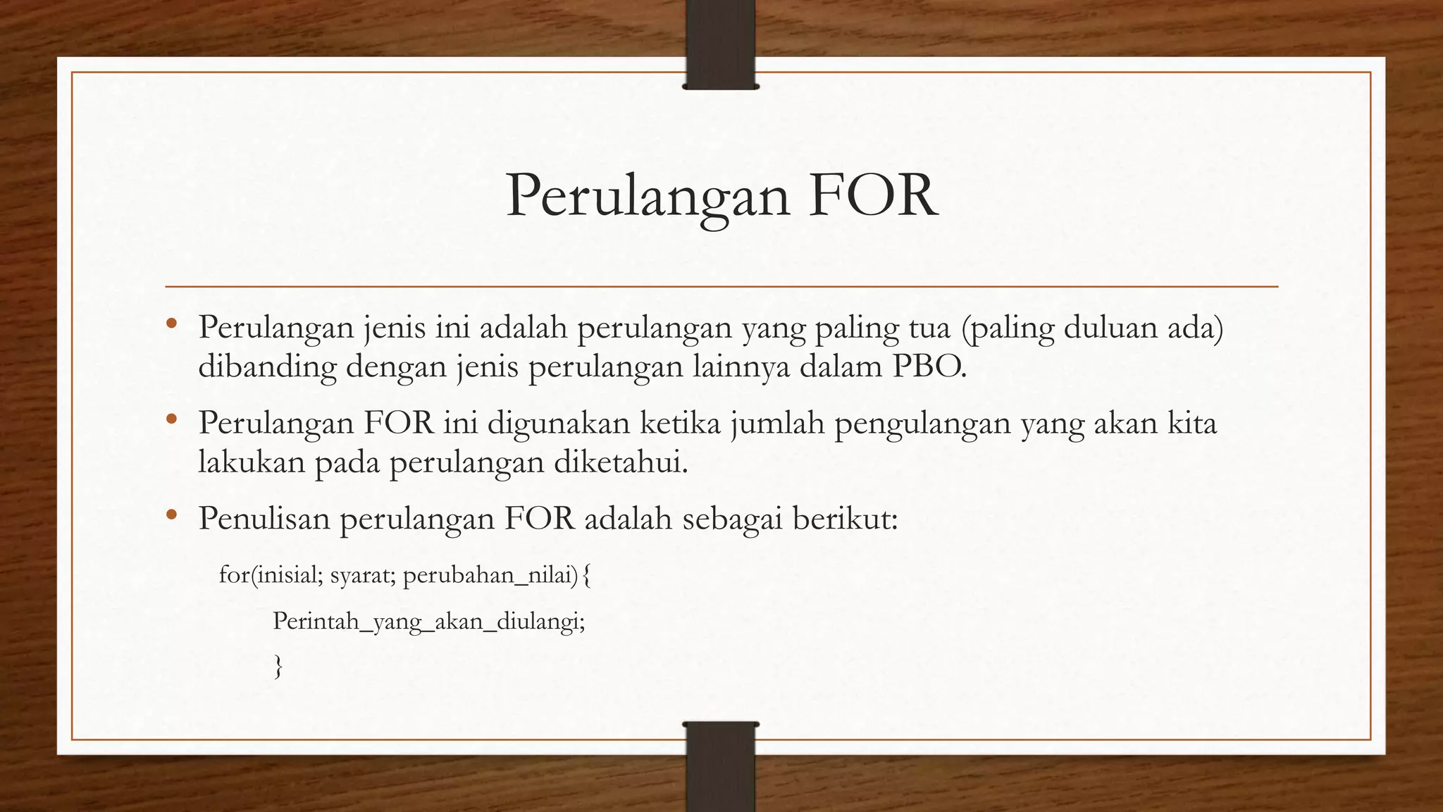 9. algoritma perulangan pada java | PPTX