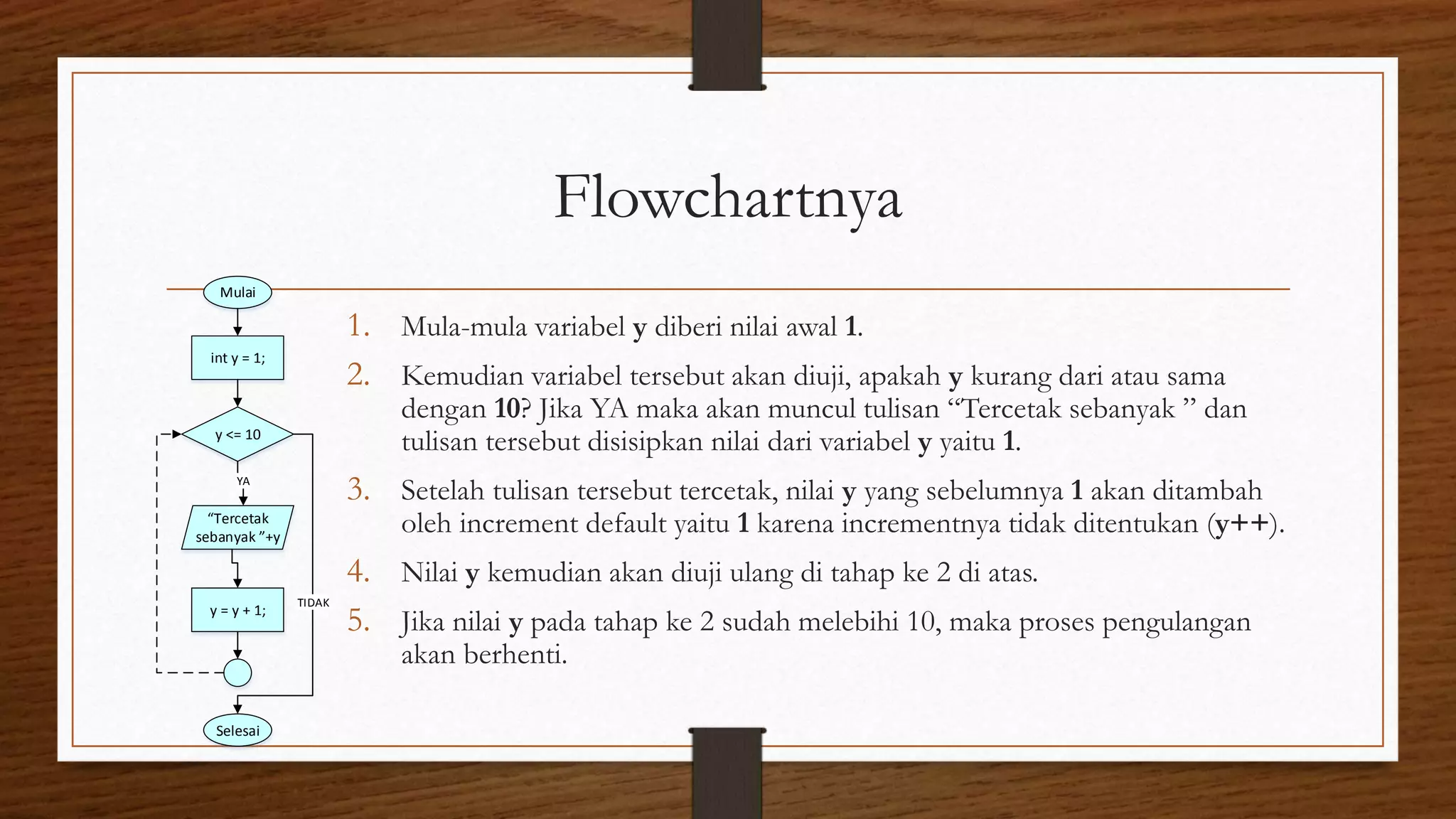 9. algoritma perulangan pada java | PPTX