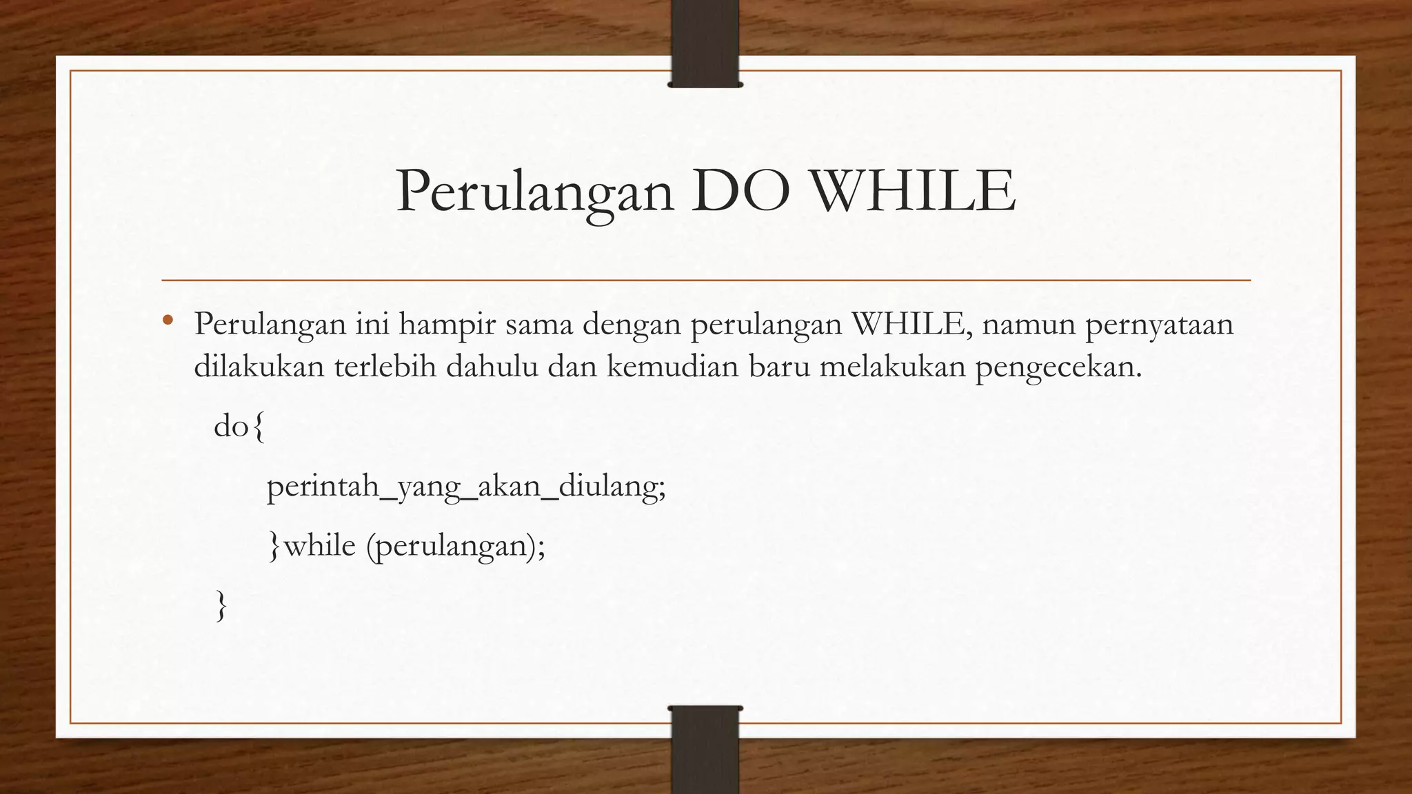 9. algoritma perulangan pada java | PPTX