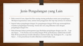 9. algoritma perulangan pada java | PPTX