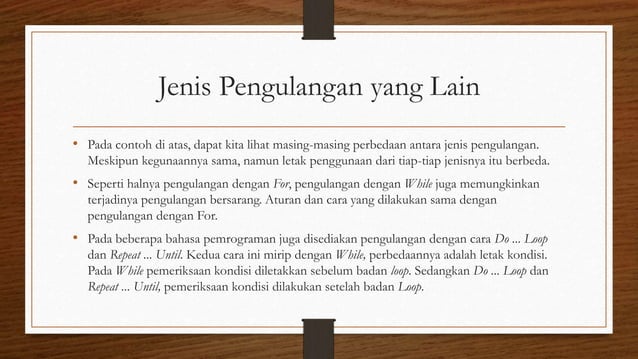 9. algoritma perulangan pada java | PPTX