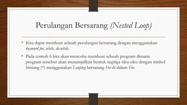 9. algoritma perulangan pada java | PPTX