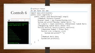 9. algoritma perulangan pada java | PPTX