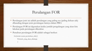 9. algoritma perulangan pada java | PPTX