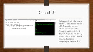 9. algoritma perulangan pada java | PPTX