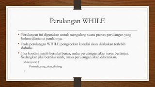 9. algoritma perulangan pada java | PPTX