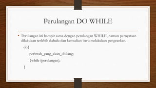9. algoritma perulangan pada java | PPTX