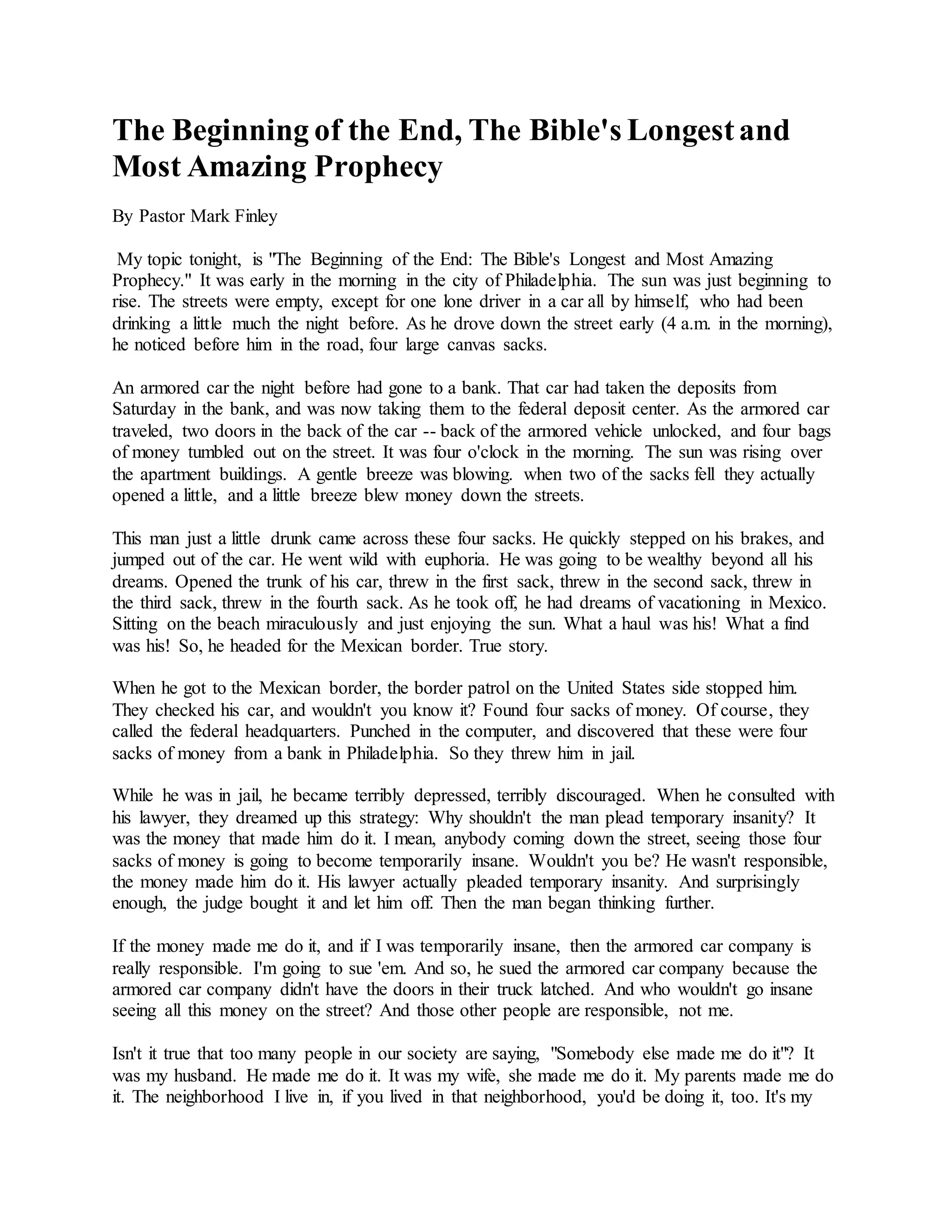 The 2,300 Days - Year Prophecy | DOC