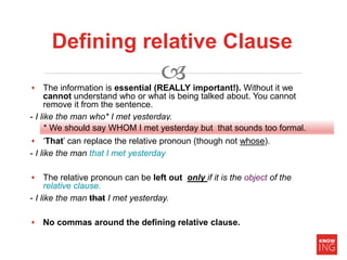 GE3B week 9.2 AM Defining Relative Clauses | PPT