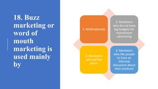 Promotion- Multiple Choice Questions ( MCQs) | PPTX