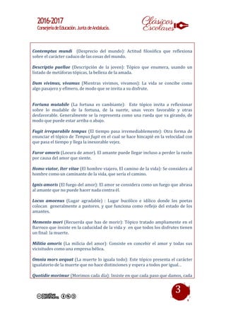 9. los tópicos literarios universales. | PDF