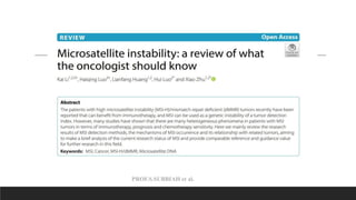 Microsatellite instability | PPTX