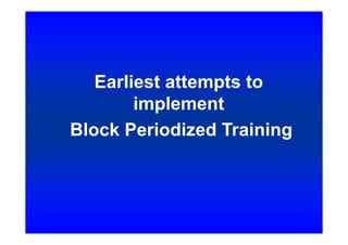 block periodization by vladimir b. issurin | PDF