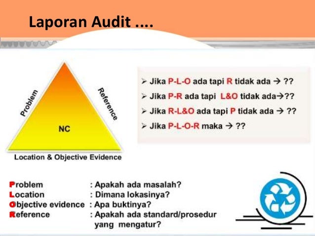 Penulisan Temuan, Pembuatan Laporan Hasil Audit dan Tindak lanjut Audit _"AUDIT SISTEM MANAJEMEN ...