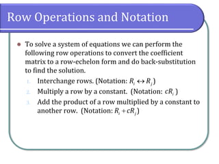 9.3 Solving Systems With Gaussian Elimination | PDF