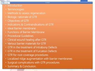 Guided Tissue Regeneration | PPTX