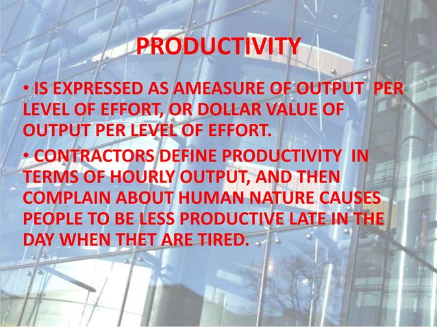9. quality and productivity | PPT