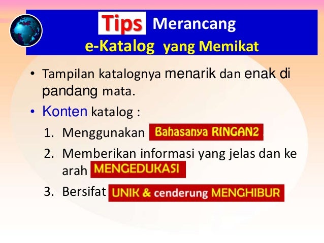 Merancang Catalogue, Struktur Catalogue, dan Tabel/Data Referensi ...