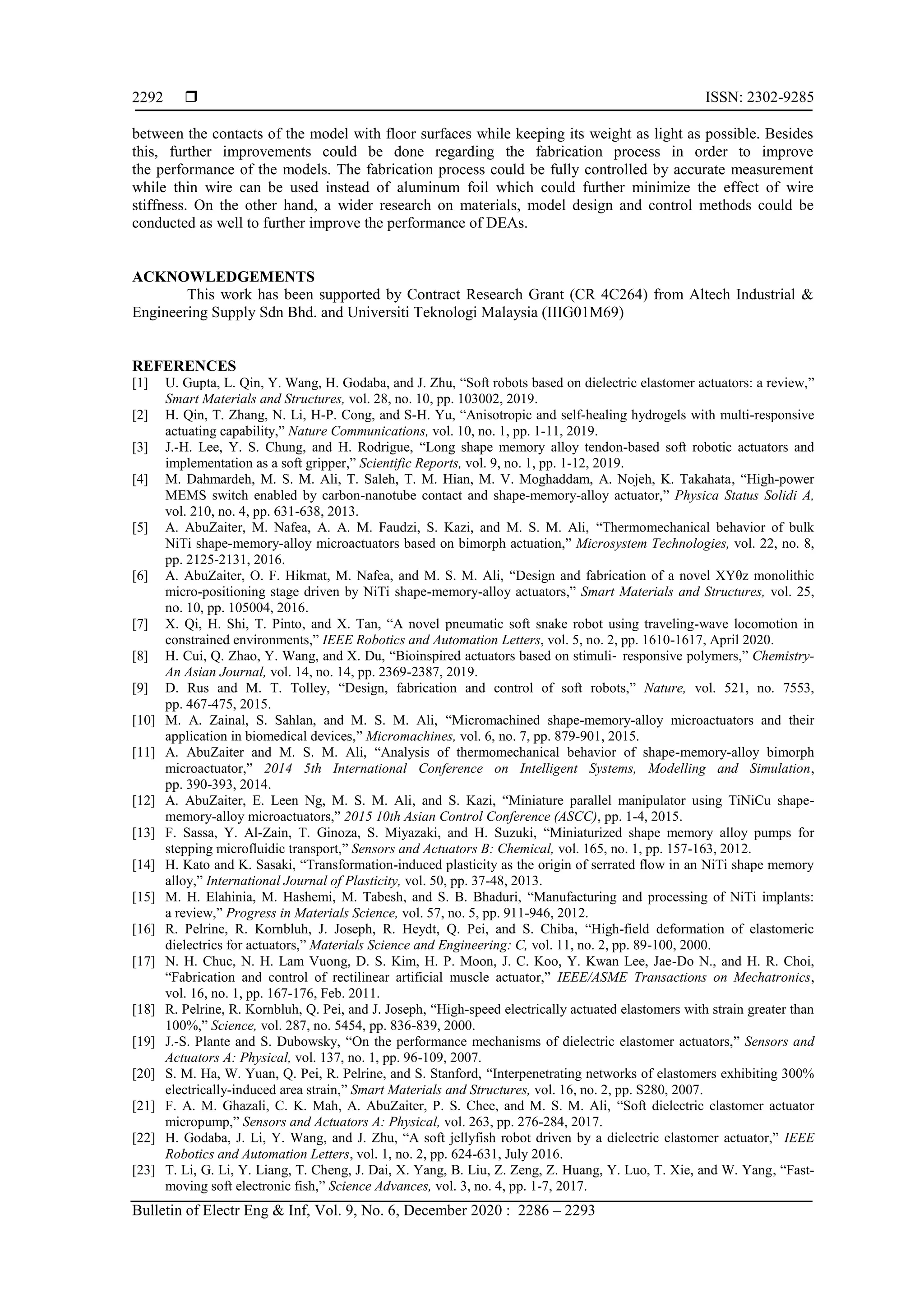 Soft Dielectric Elastomer Microactuator For Robot Locomotion Pdf