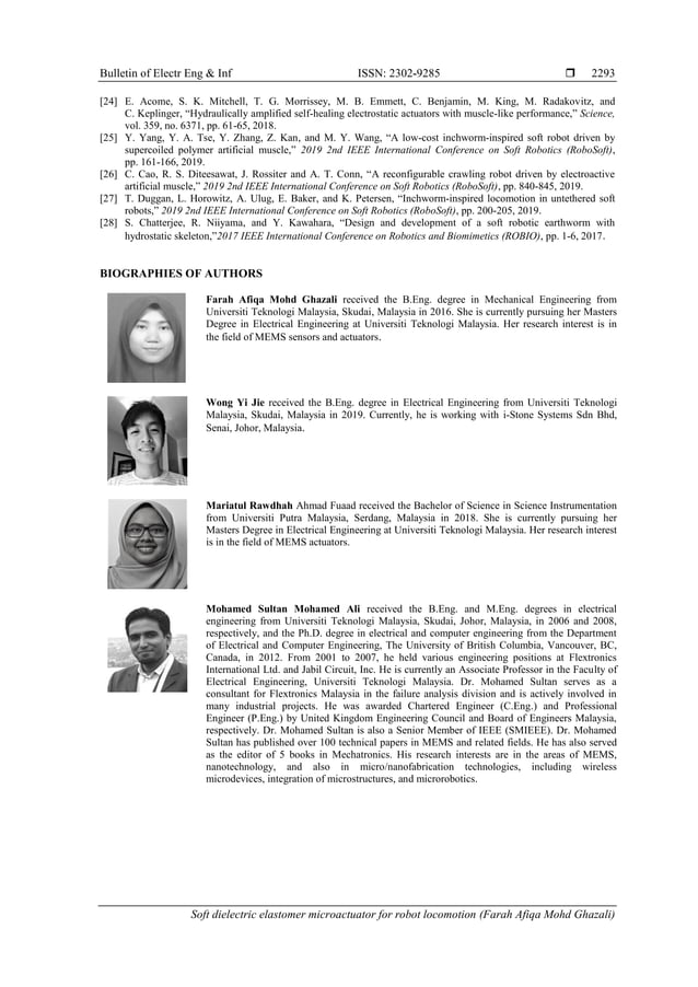 Soft Dielectric Elastomer Microactuator For Robot Locomotion Pdf