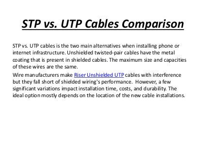 STP vs. UTP Cables Comparison.pptx