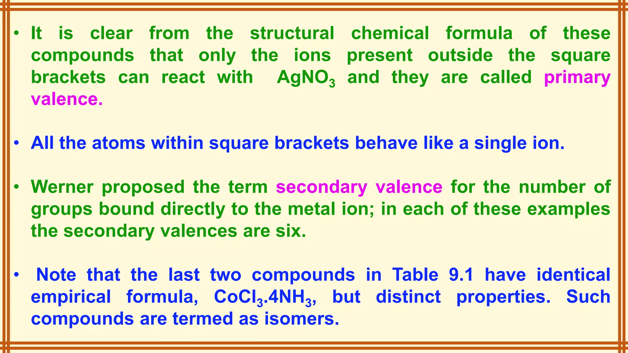 9. Coordination compounds class 12-1.pptx | Chemistry | Science