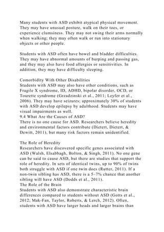 9.1 What Is Autism Spectrum DisorderStudents with autism spectr.docx