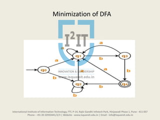 Minimization of DFA | PPTX