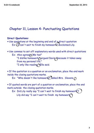 9 23-13 punctuating quotes | PDF