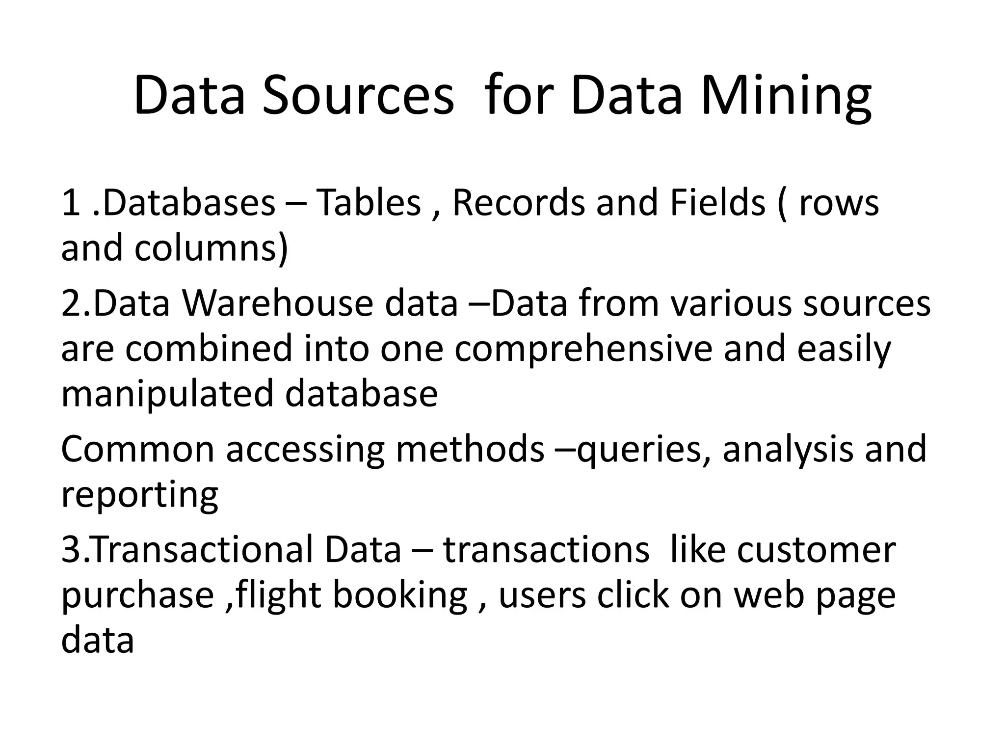 9 Data Warehousing And Mining Pptx